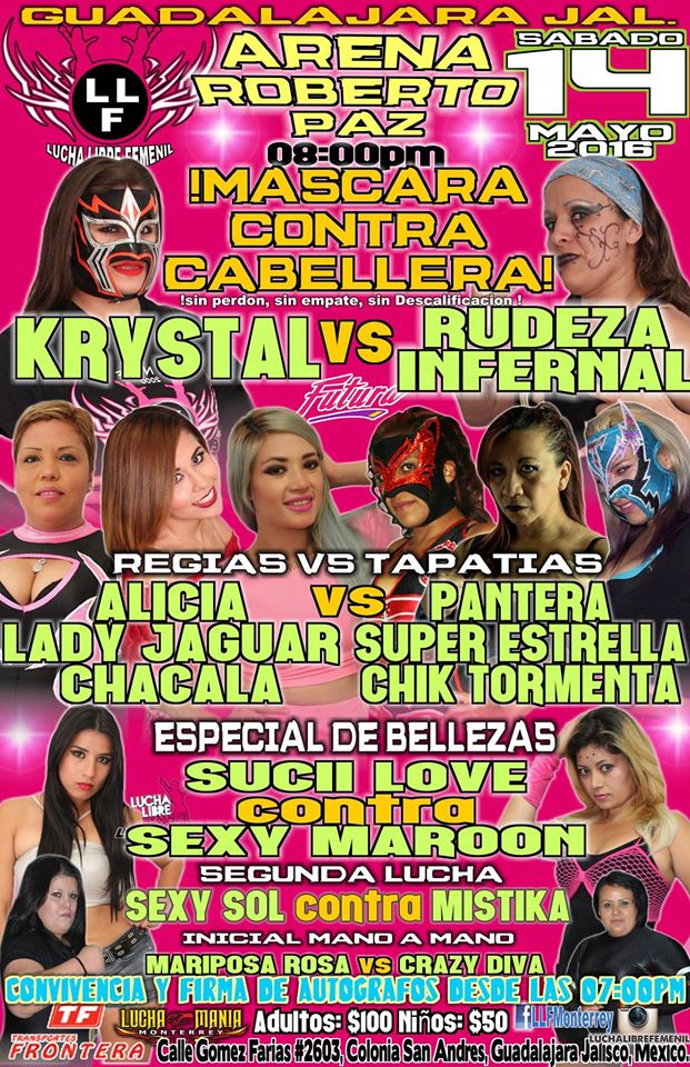 Carteleras de lucha del 10 al 16 de mayo