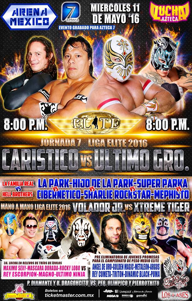 Carteleras de lucha del 10 al 16 de mayo