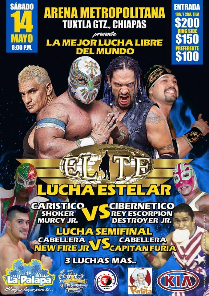 Carteleras de lucha del 10 al 16 de mayo