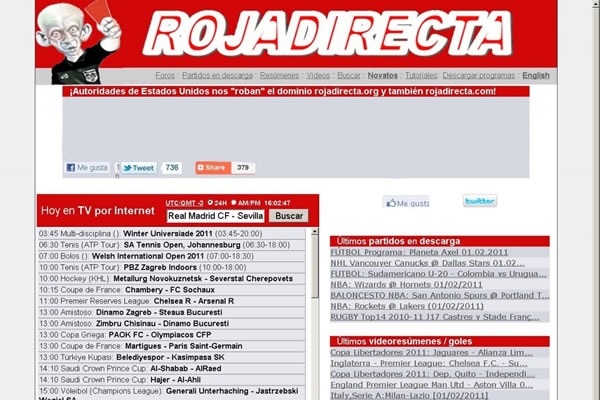 Rojadirecta vence al gobierno de EUA y recupera sus dominios