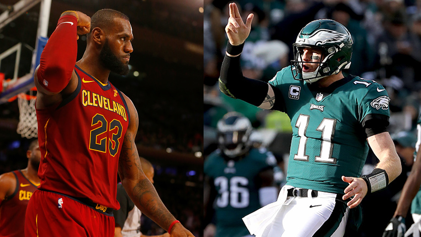 Carson Wentz es el favorito de LeBron James en la NFL