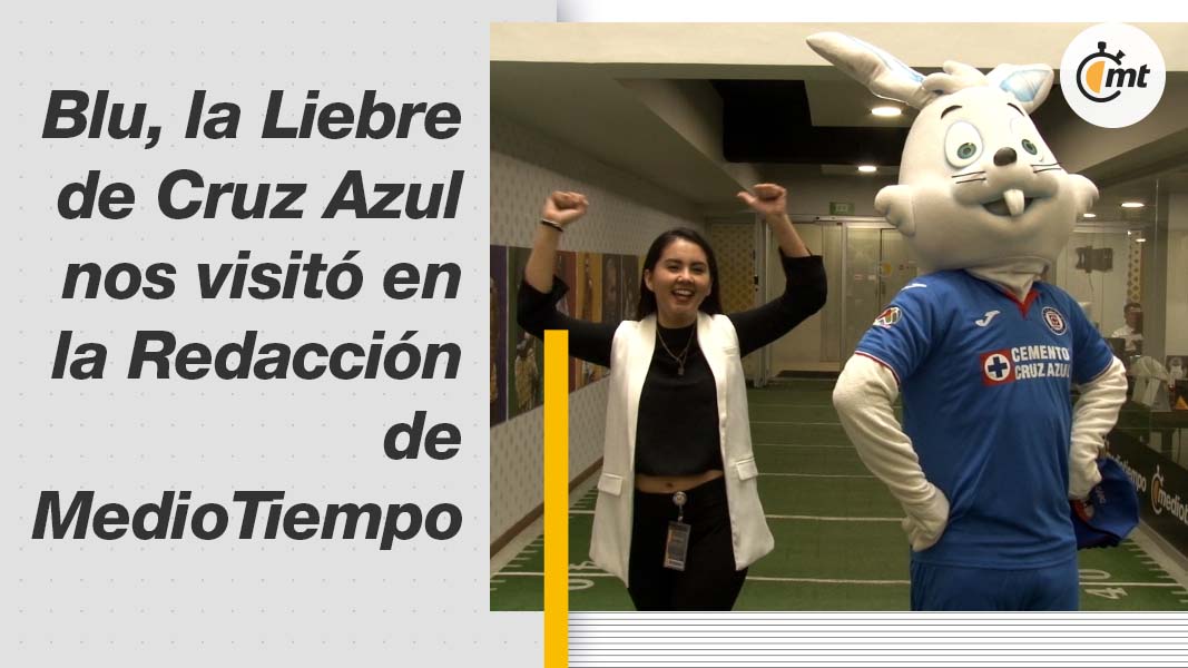Blu, la liebre de Cruz Azul llegó a MedioTiempo con grandes regalos ...