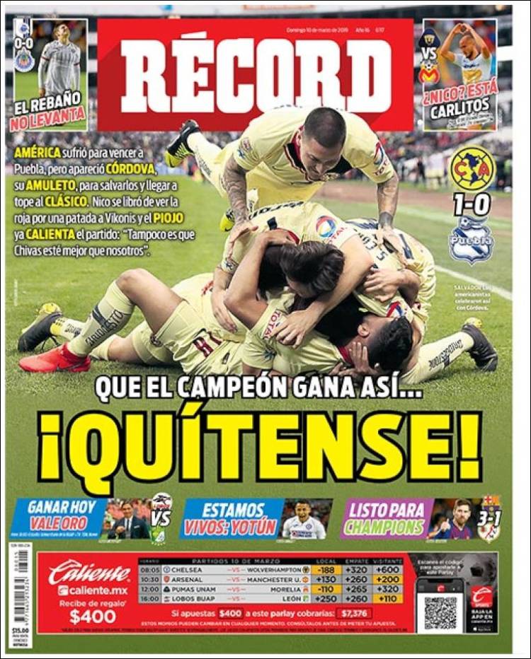 El Papelón (10/03/2019): Las mejores portadas deportivas (Fotogalería)