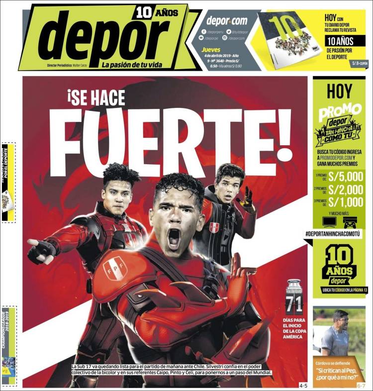 El Papelón (04/04/2019): Las mejores portadas deportivas (Fotogalería)