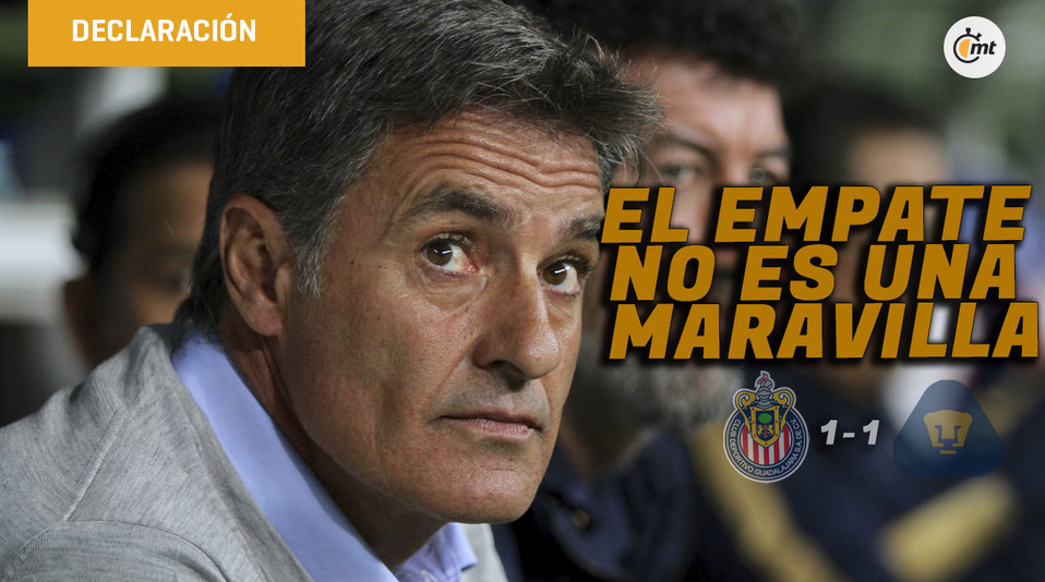 Pumas: Michel se fue insatisfecho con el empate ante Chivas