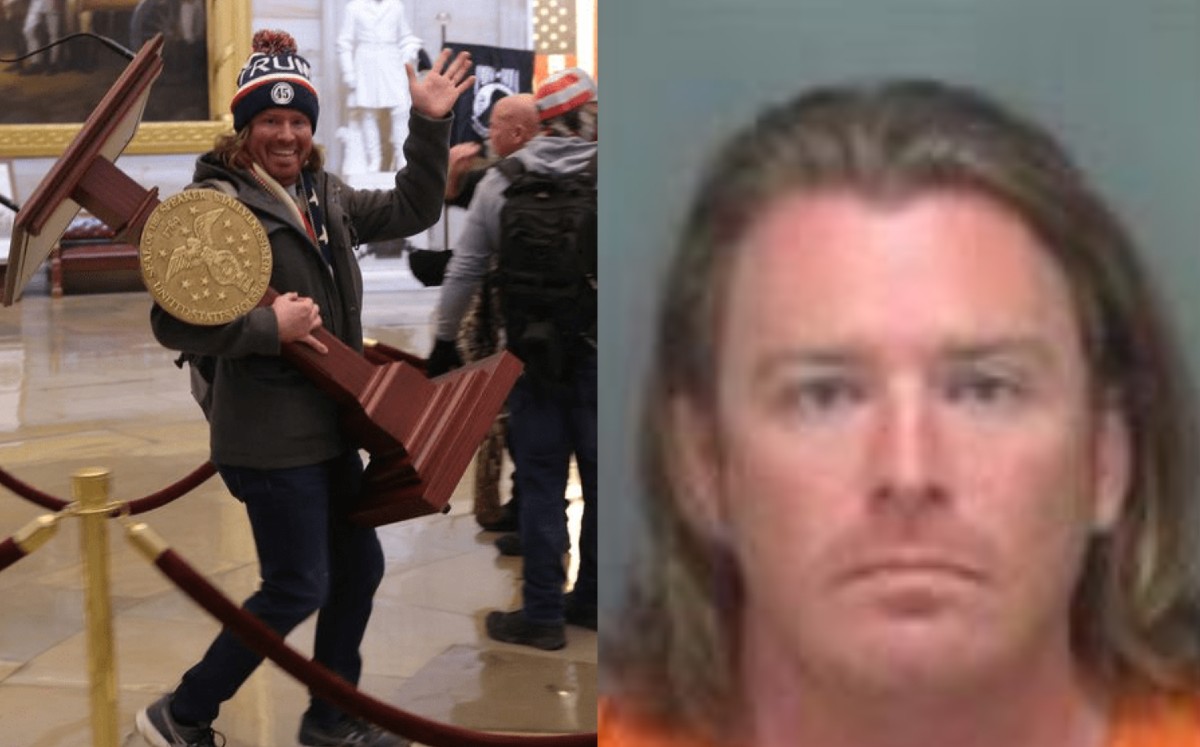 Arrestan a Adam Christian: entró a el Capitolio y se retrató con atril