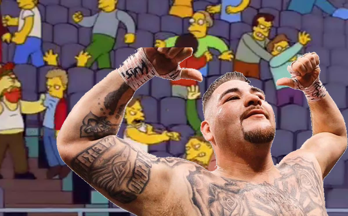 Andy Ruiz MEMES. Pelea en las tribunas roba cámaras durante la función