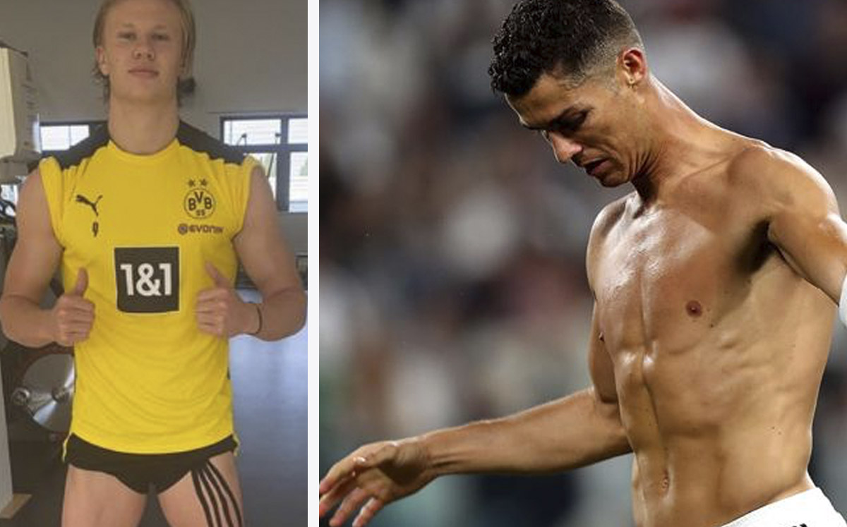 Haaland copió la dieta de Cristiano Ronaldo, ¡quiere tener su físico!
