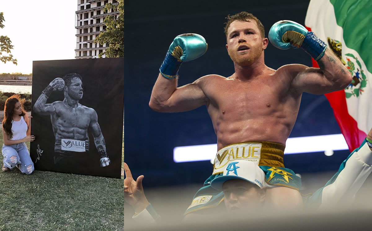 Canelo Álvarez responde a artista que pintó impresionante retrato