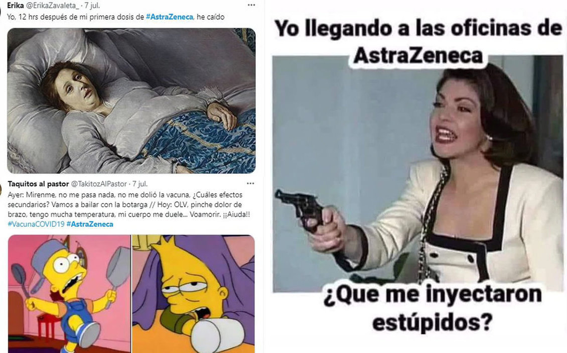Vacuna AstraZeneca provoca dolor y memes en personas de 30 a 39 años