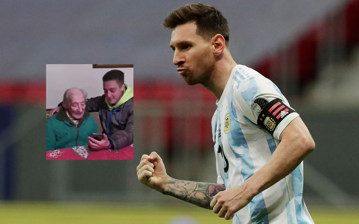 Lionel Messi sorprende a fan de 100 años con el video más emotivo