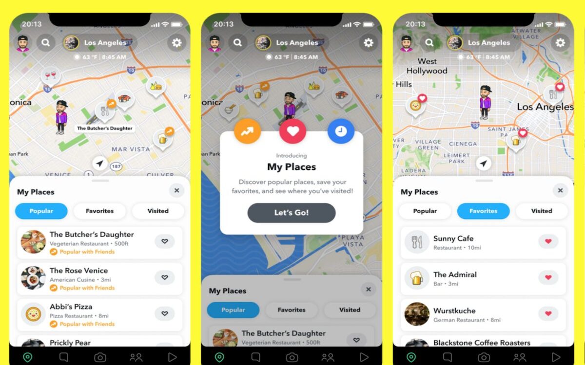 Snapchat ahora te dirá qué lugares debes visitar