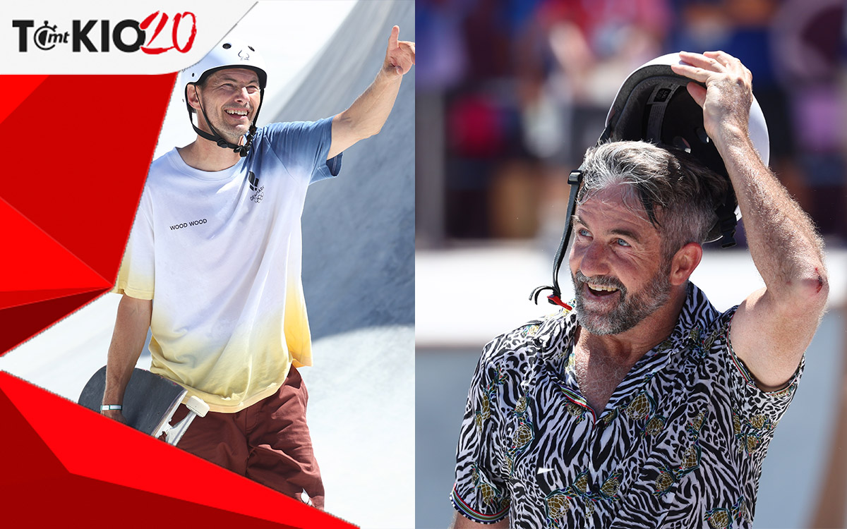 Dos skaters de 46 años compiten en Park Masculino de Tokio 2020