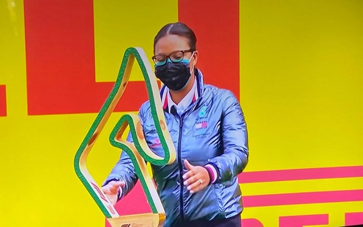 F1. El día que la primera mujer de color subió a un podio con Hamilton