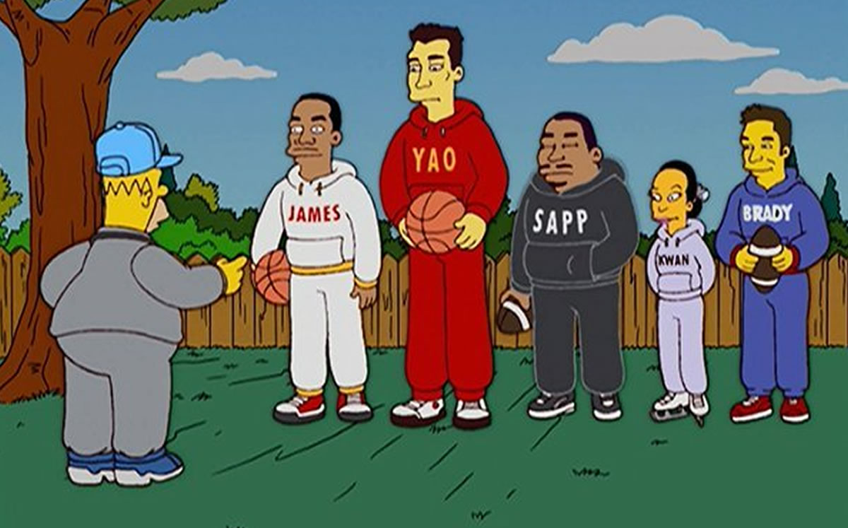 El día que Los Simpson reunieron a Tom Brady y LeBron James