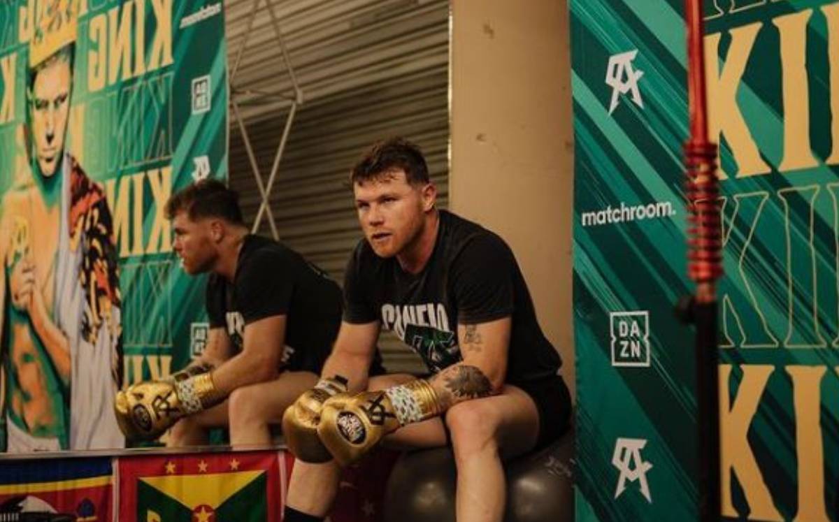 El doloroso entrenamiento del Canelo para el cuello
