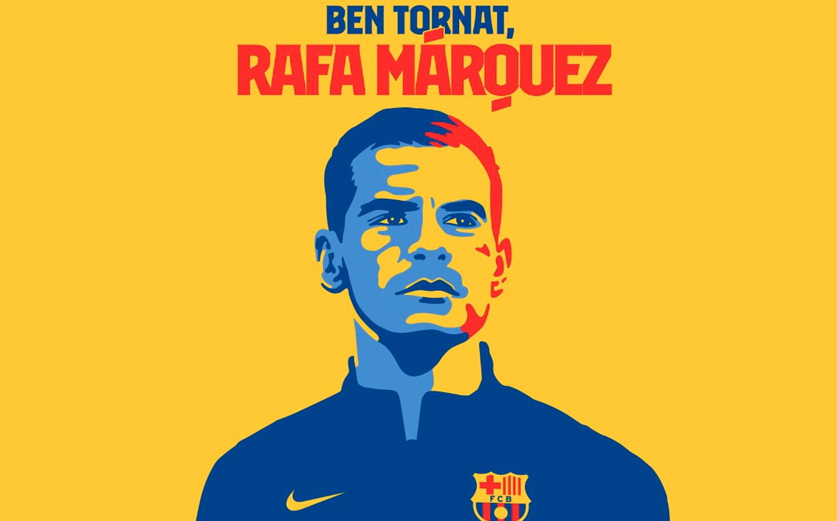 Rafael Márquez rompe redes sociales del Barcelona| Mediotiempo