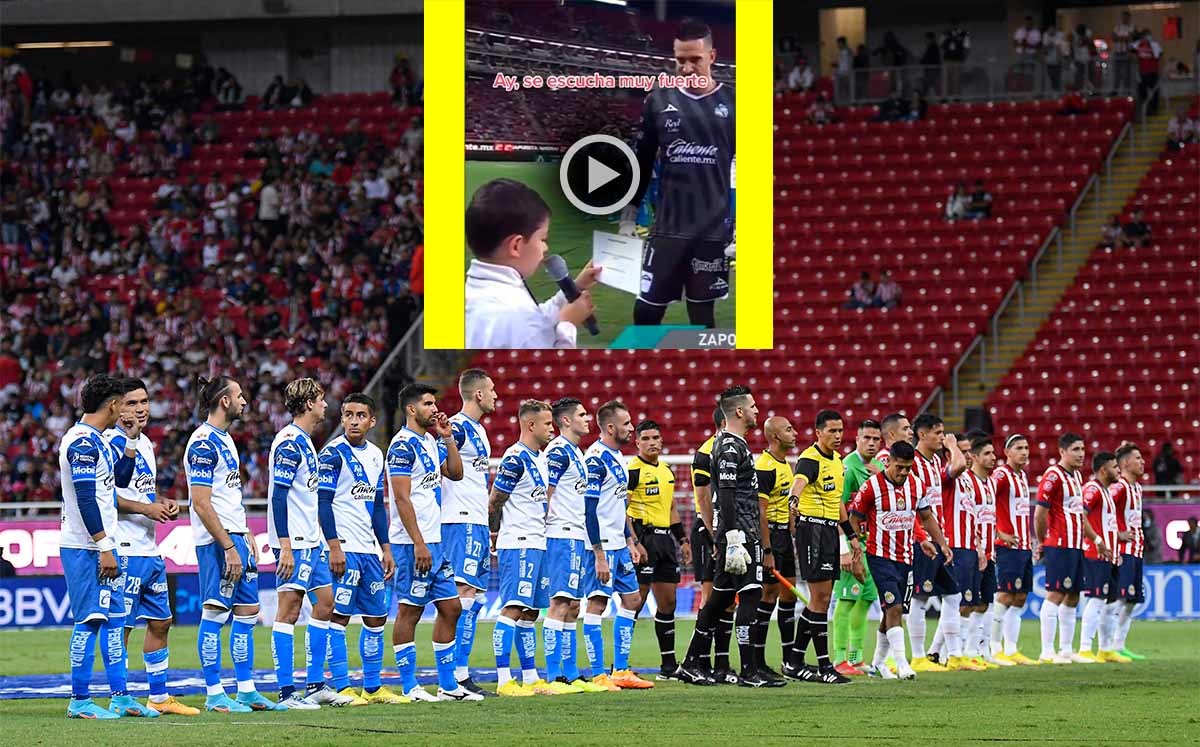 VIDEO VIRAL: Niño del protocolo Chivas-Puebla se roba show