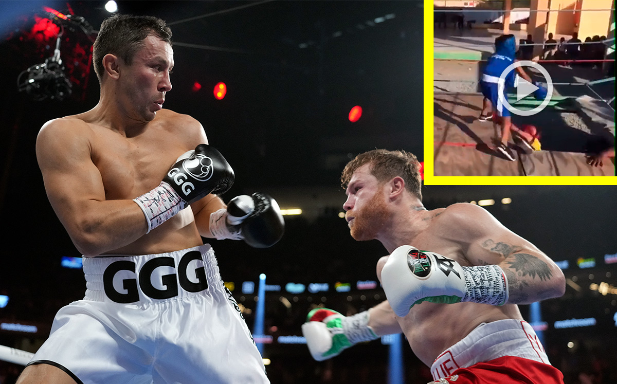 Pelea de boxeo de niños acaba en doble KO por ring roto VIDEO