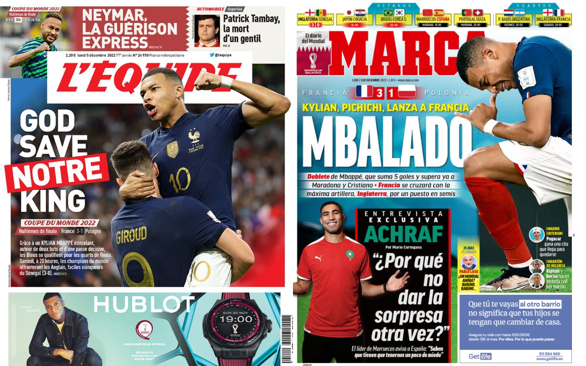 Periódicos deportivos HOY 5 de diciembre 2022. Portadas de los diarios