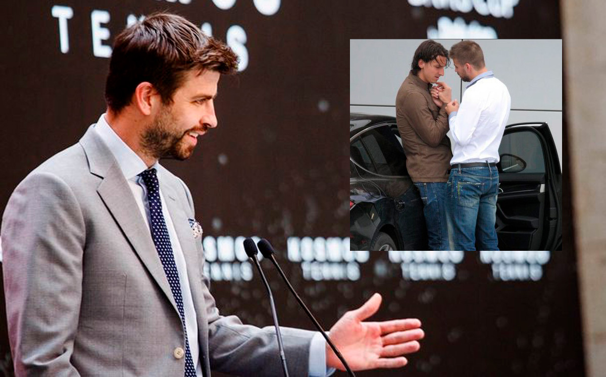Piqué revivió polémica por foto con Zlatan: 'Me podría comer la boca'