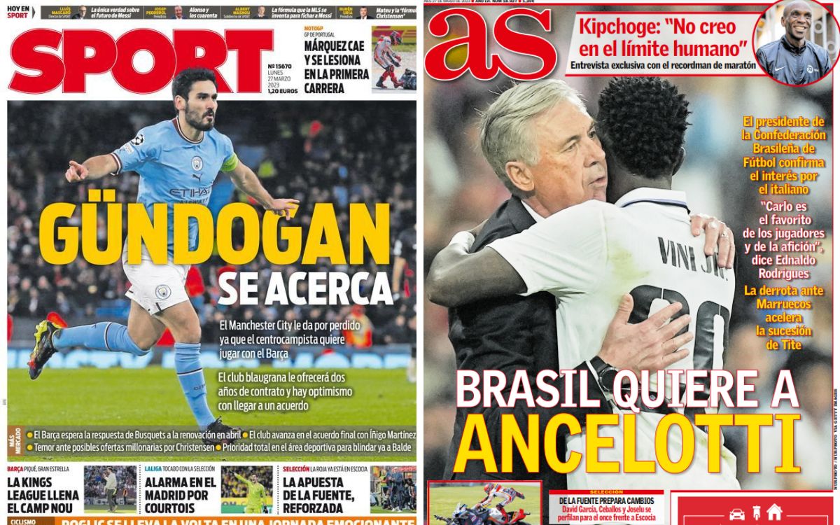 Periódicos deportivos HOY 27 de marzo 2023. Portadas de los diarios