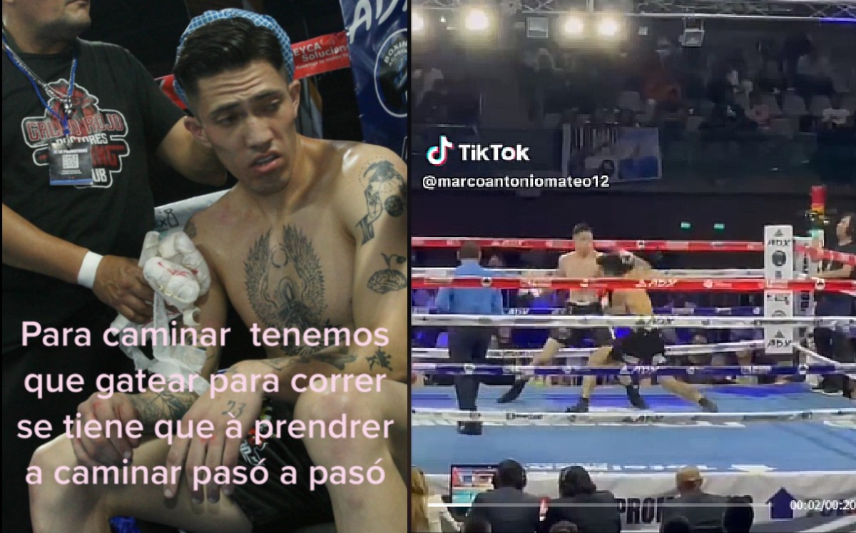 Participante Enamorándonos debuta como boxeador; lo noquean | VIDEO