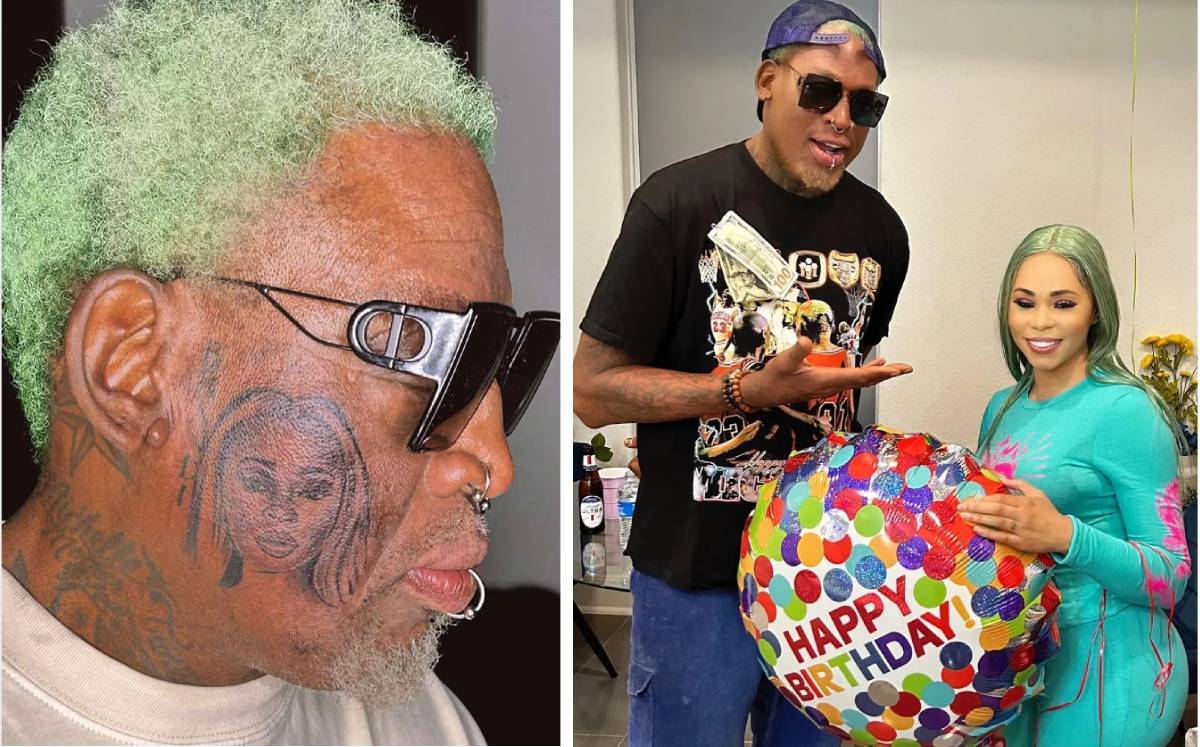 La Novia De Dennis Rodman Dennis Rodman Se Tatúa En La Cara El Rostro