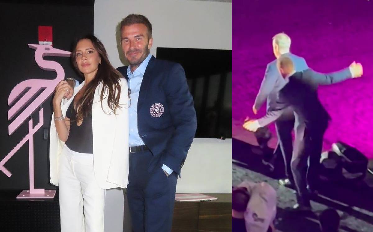 Victoria Beckham se burló de David por su resbalón presentación Messi