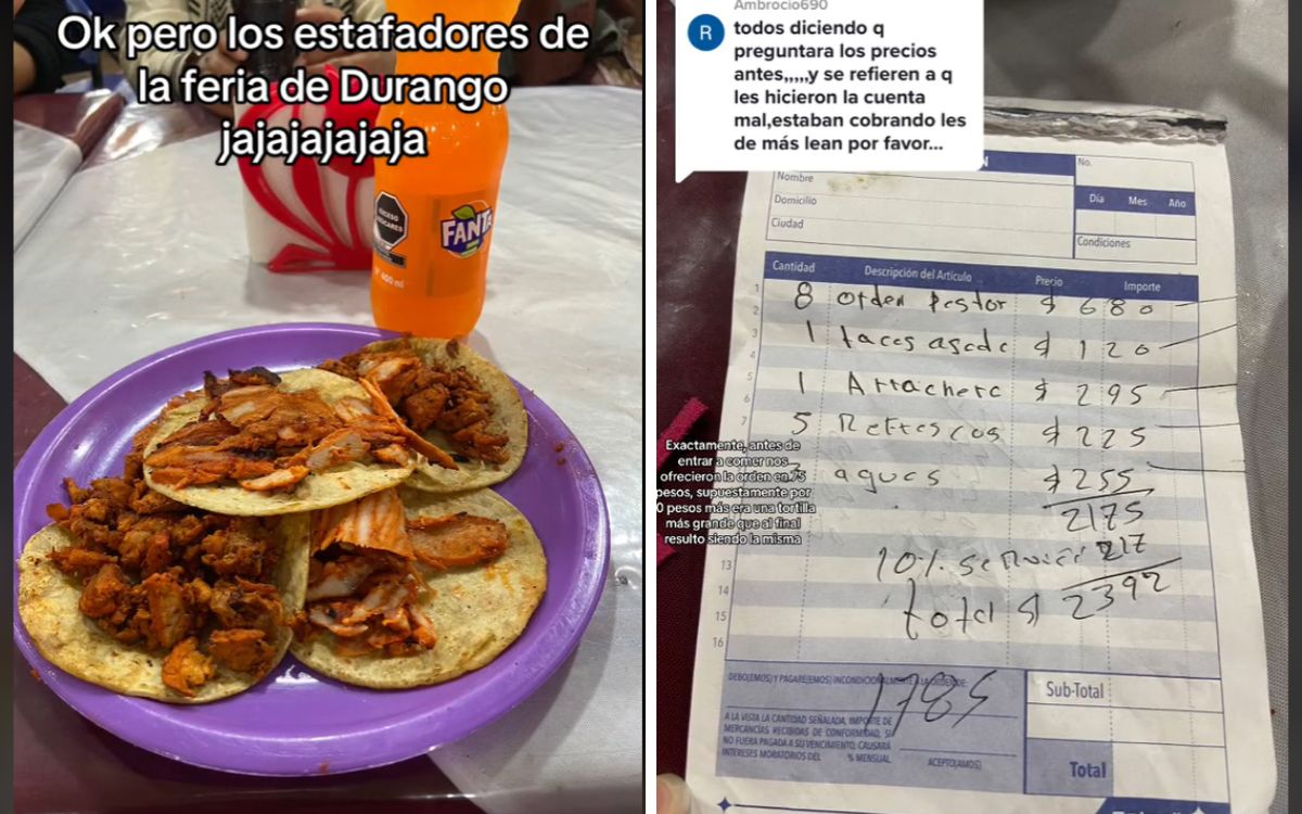 Joven da a conocer estafa en taquería de Feria de Durango