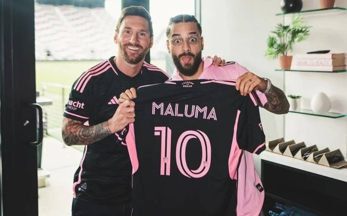 Maluma visitó a Lionel Messi en estadio del Inter de Miami