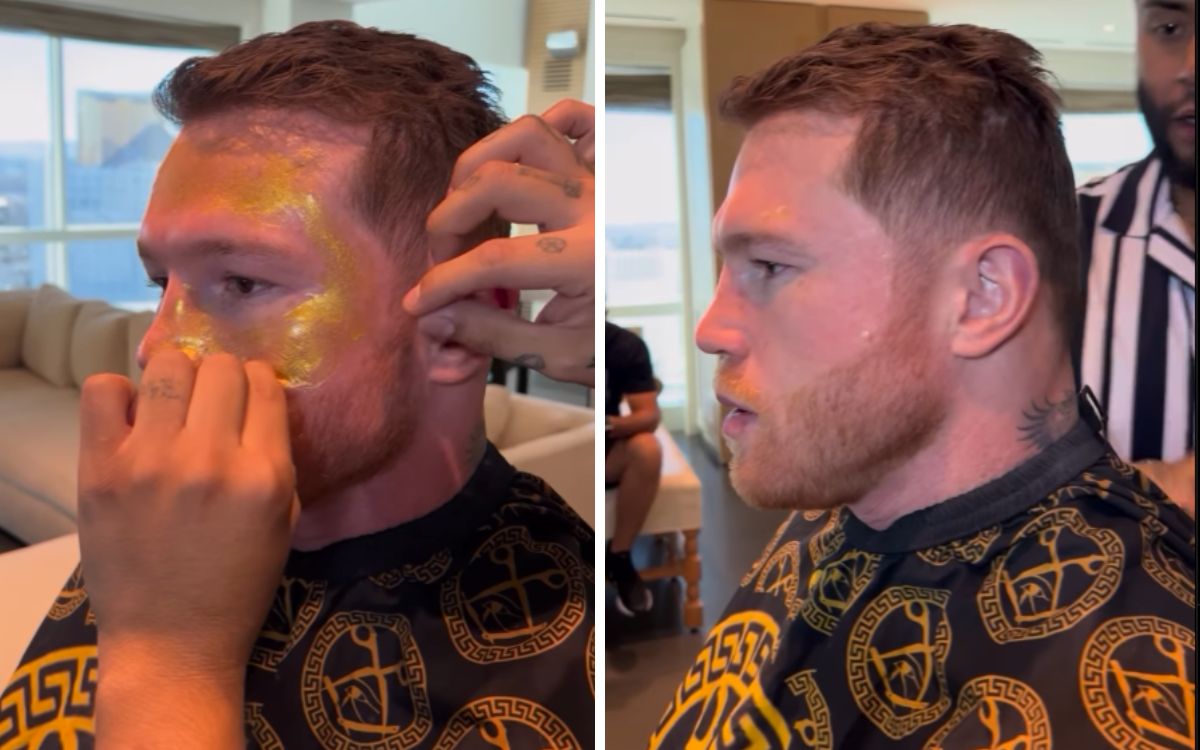 Canelo Álvarez presumió tratamiento facial con mascarilla de oro