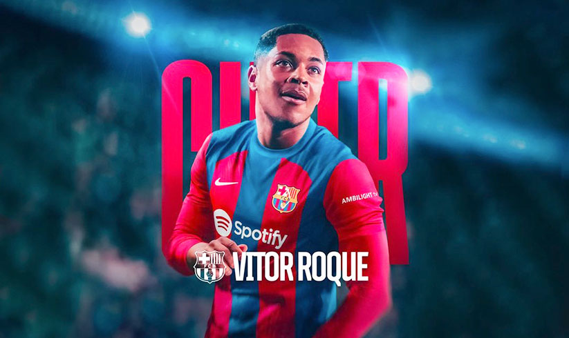 Vitor Roque se mostró 'feliz' por fichar por el FC Barcelona