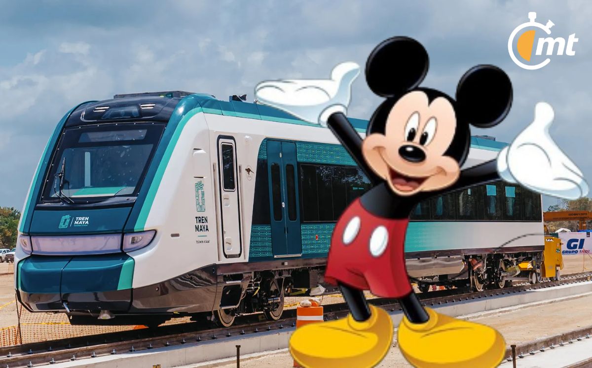 Mickey Mouse aparece a bordo del Tren Maya y las redes reaccionan