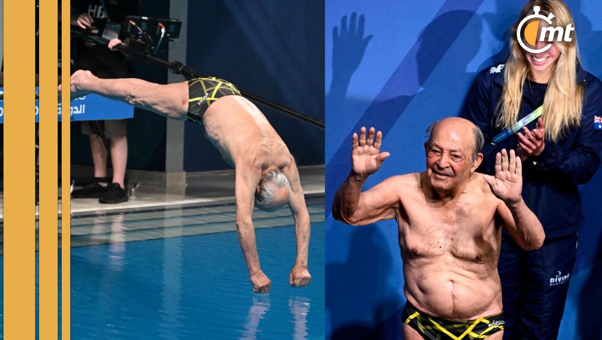 Clavadista de 100 AÑOS sorprende con salto en el Mundial de Natación ...
