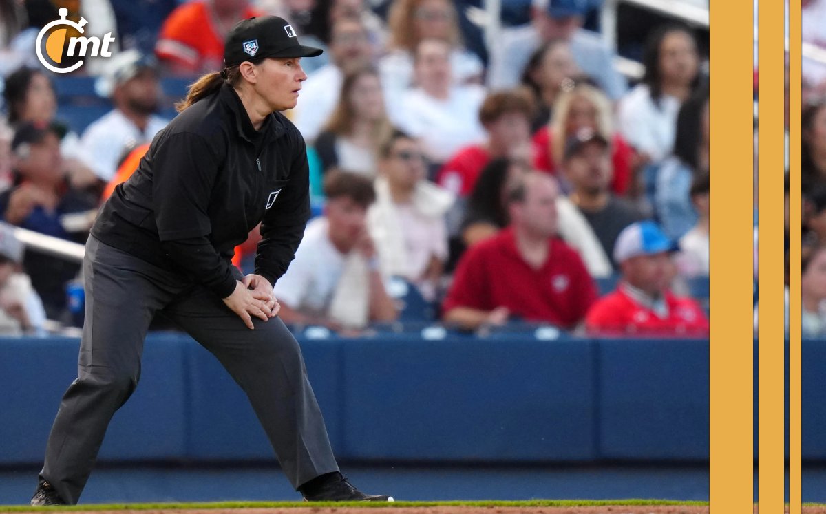Jen Pawol actua como umpire en juego de pretemporada desde 2007
