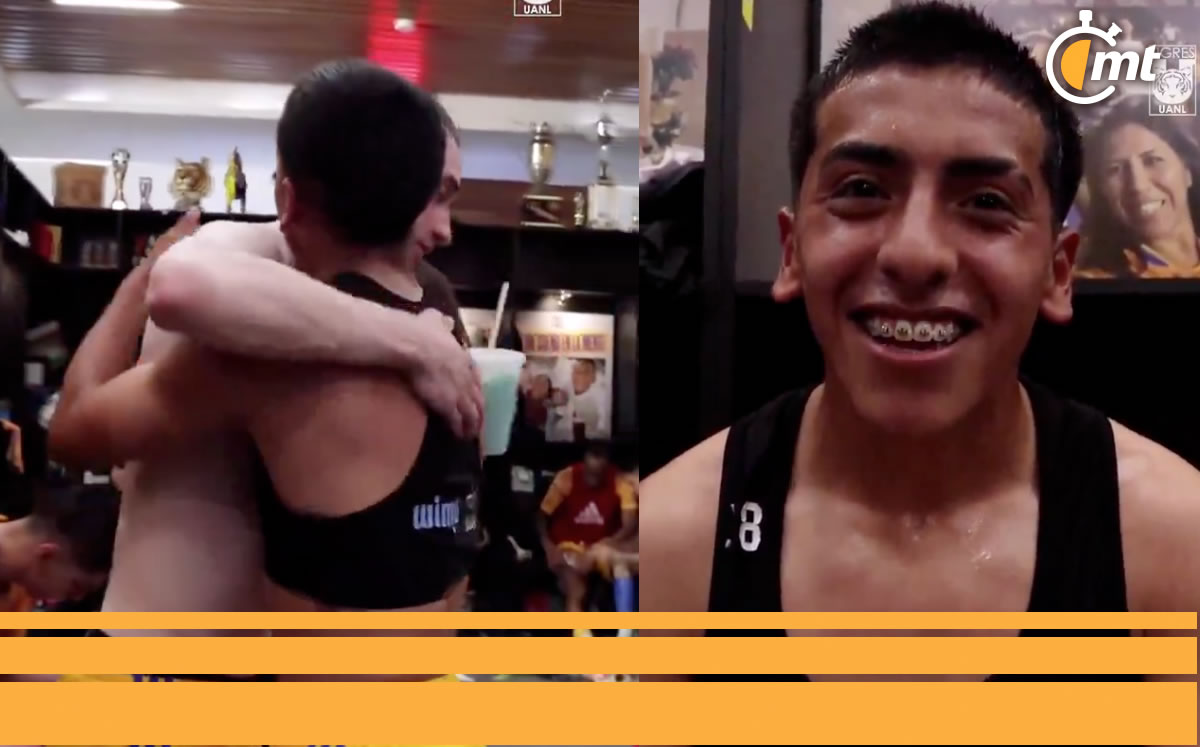 Así recibieron al Chicha' Sánchez en el vestidor de Tigres tras debut