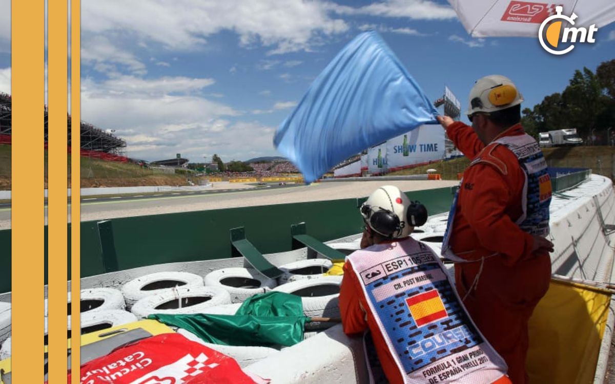 ¿Qué significa la bandera azul, blanca o negra en la Fórmula 1?