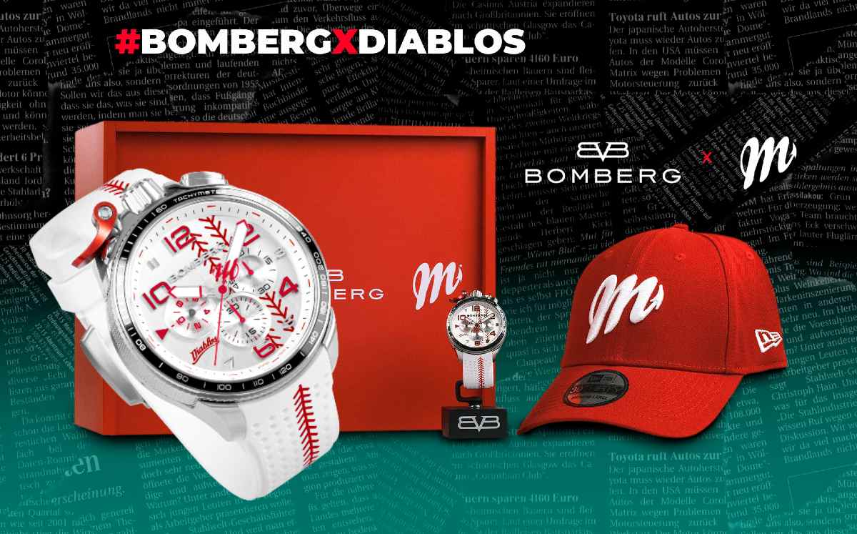 Diablos Rojos del México y Bomberg presentan reloj en colaboración