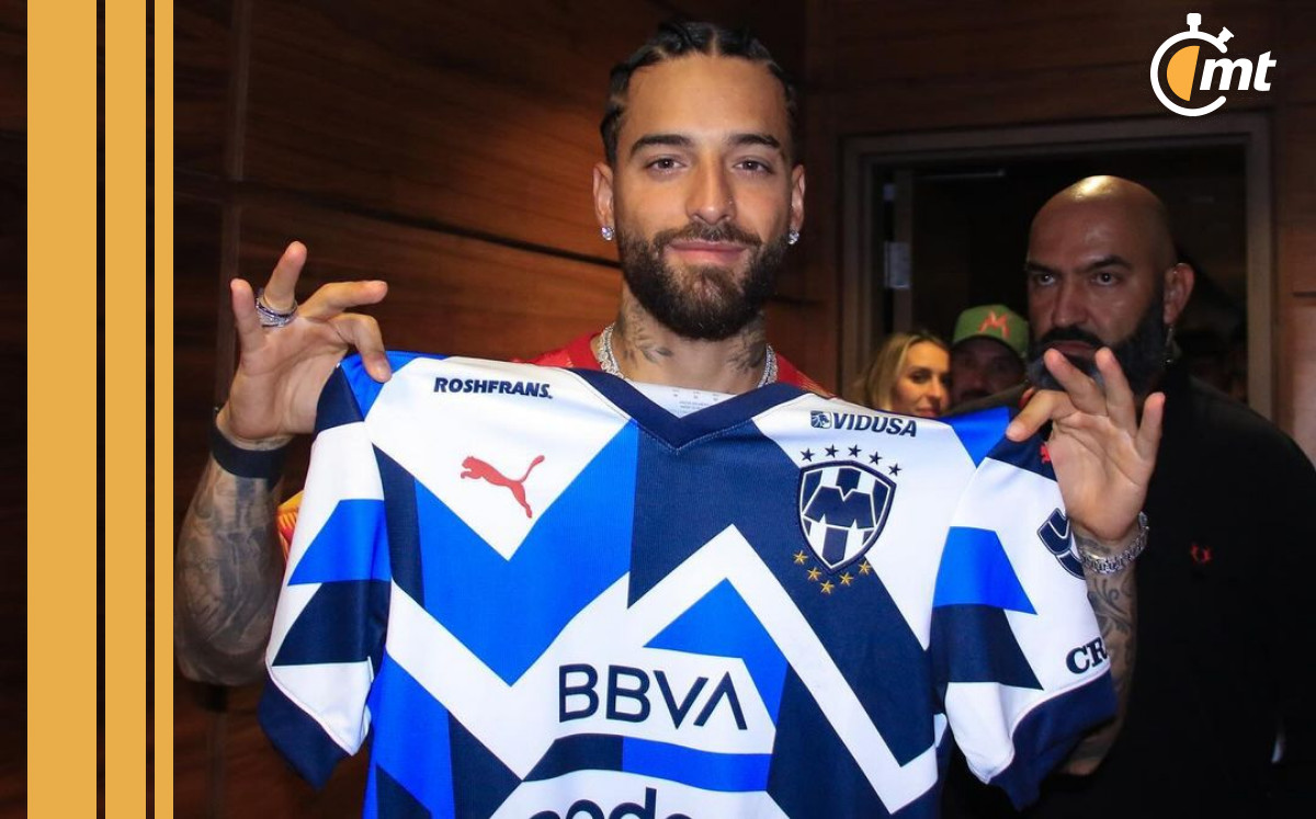 Maluma posa junto a playera de Rayados | FOTO