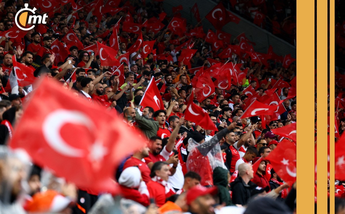 Aficionado de Tigres es captado en partido de Turquía vs. Georgia
