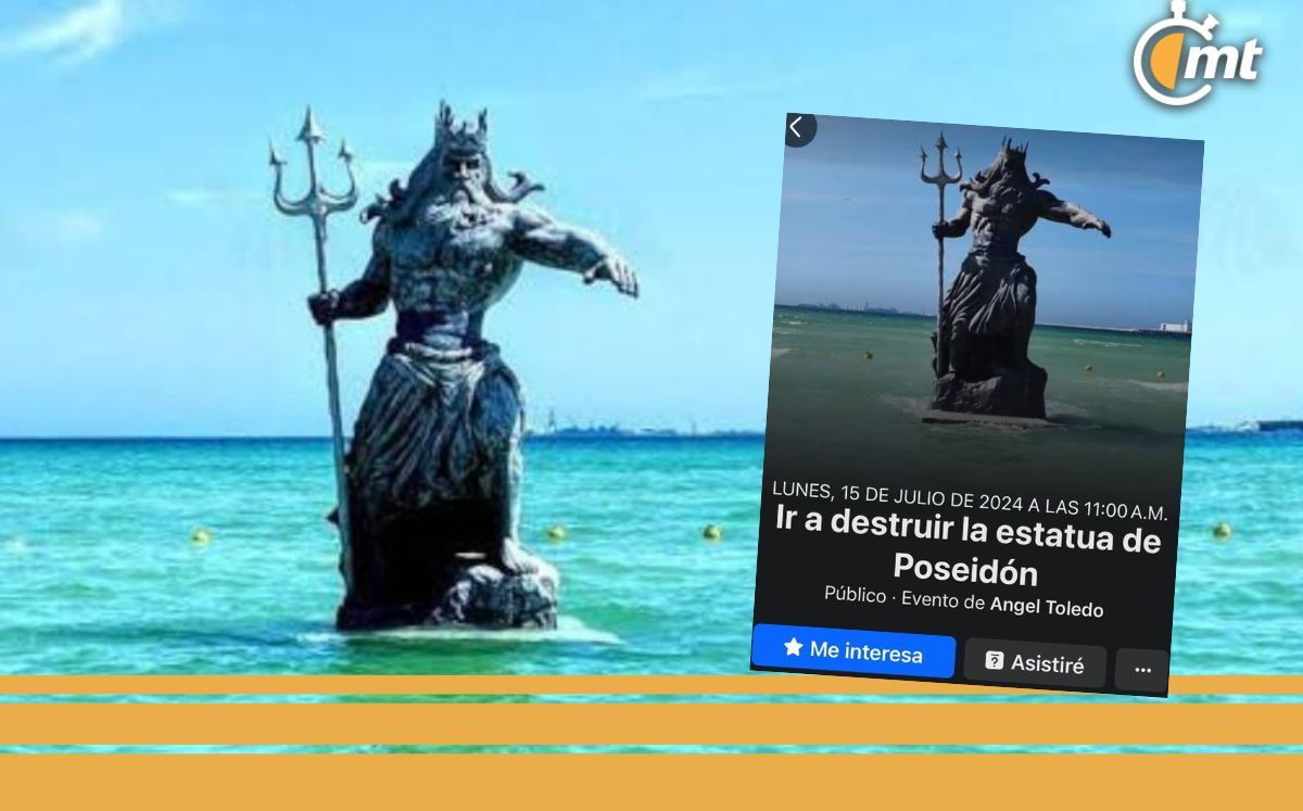 Yucatecos culpan a la estatua de Poseidón de los desastres naturales