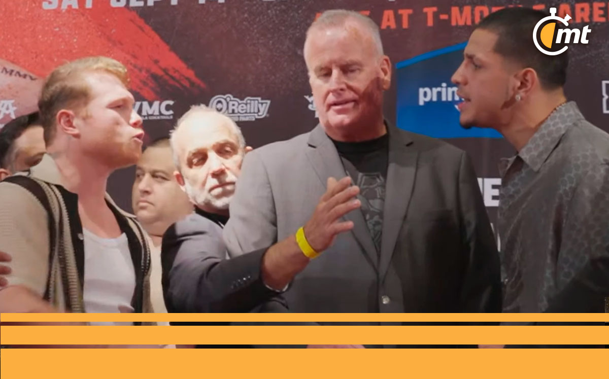 Canelo Álvarez y Berlanga, cerca de golpearse en conferencia