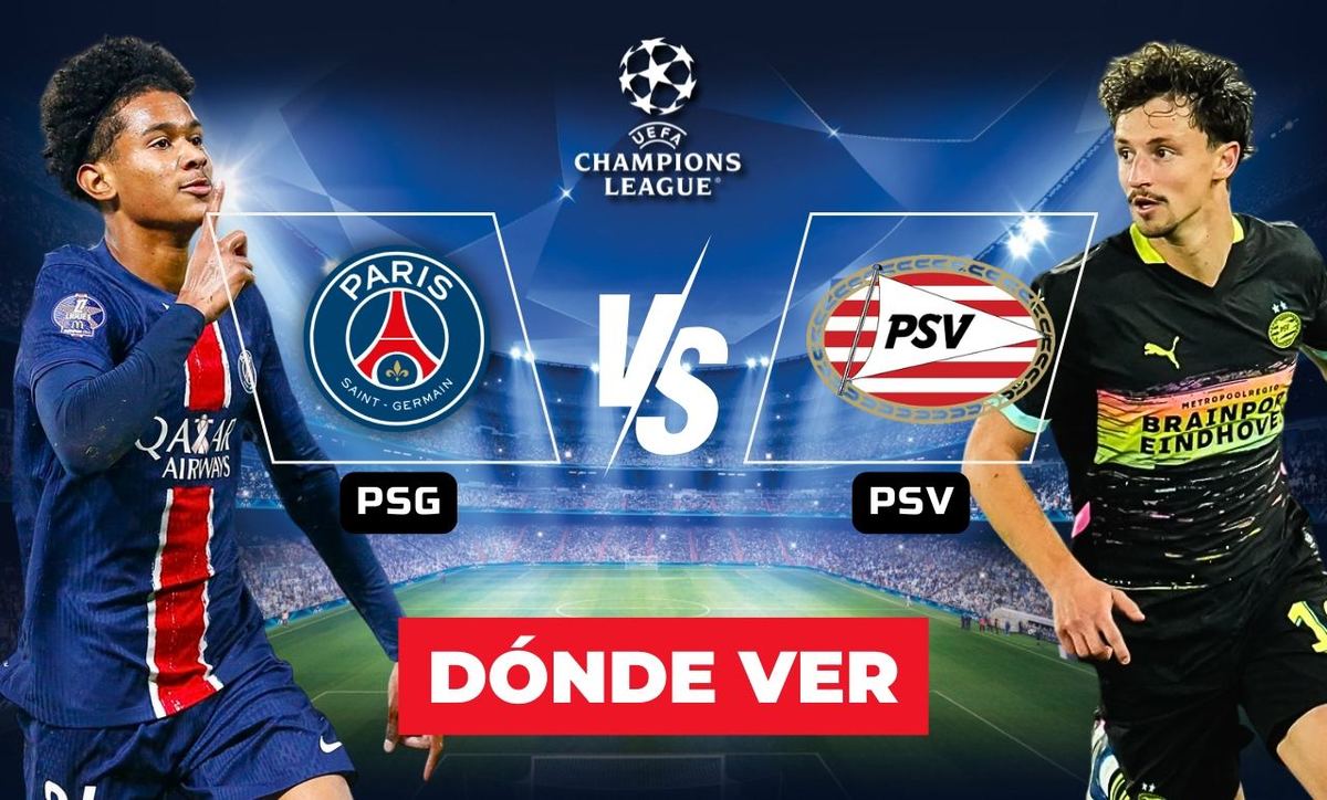 PSG vs. PSV en vivo. A qué HORA y dónde VER Champions League 2024