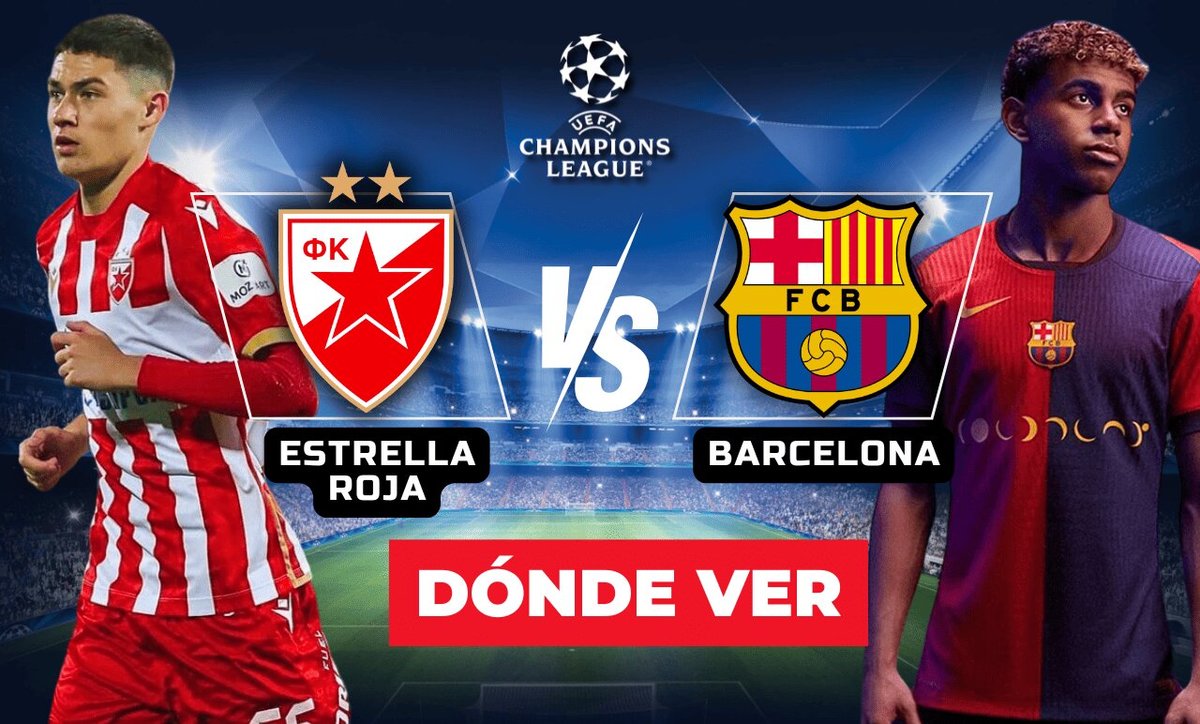 Champions League 2024: Barcelona vs Estrella Roja en VIVO