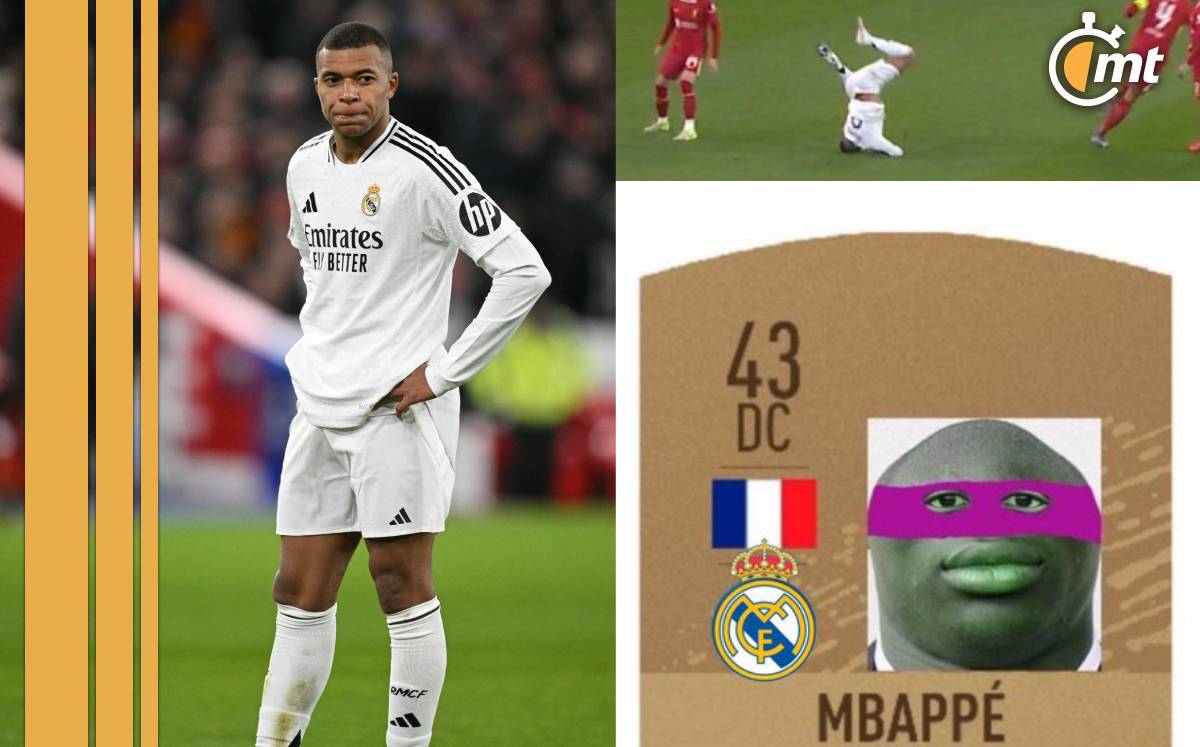 Mbappé desapareció en Anfield y los MEMES no lo perdonan