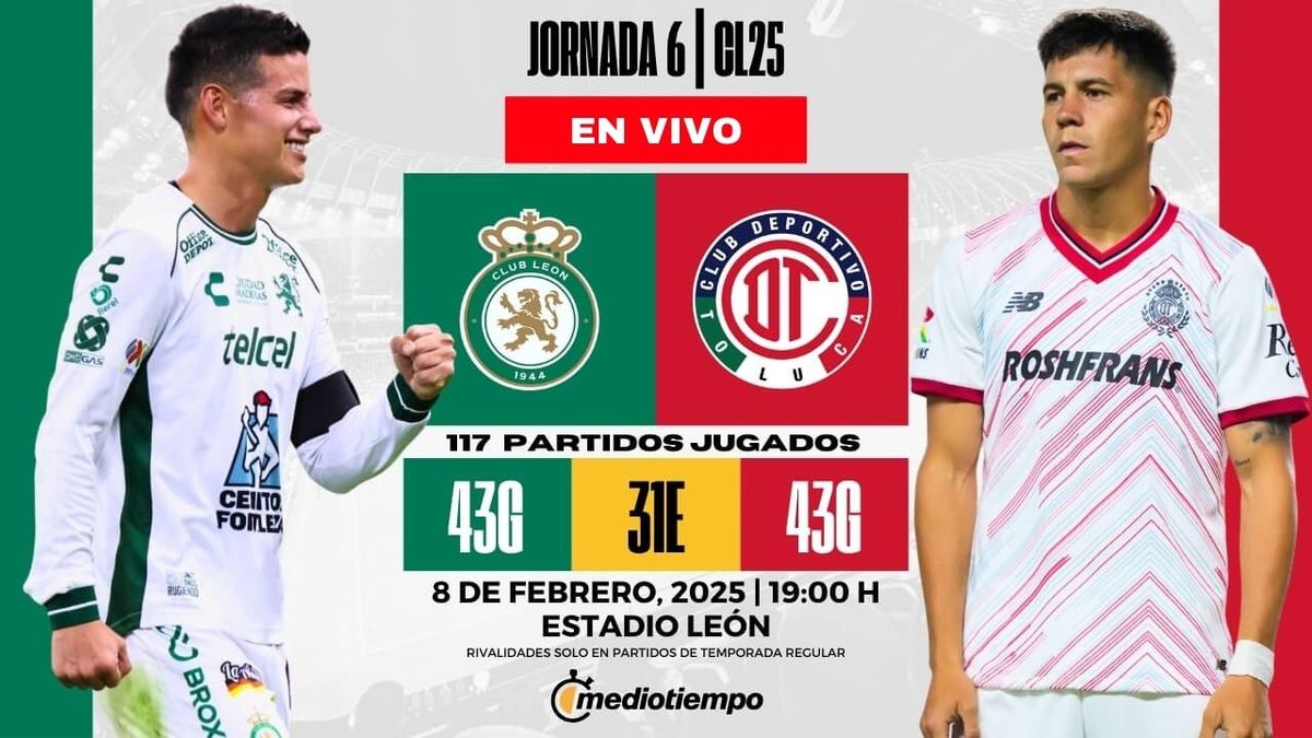 Dónde y a qué hora ver León vs Toluca EN VIVO J6 Clausura 2025