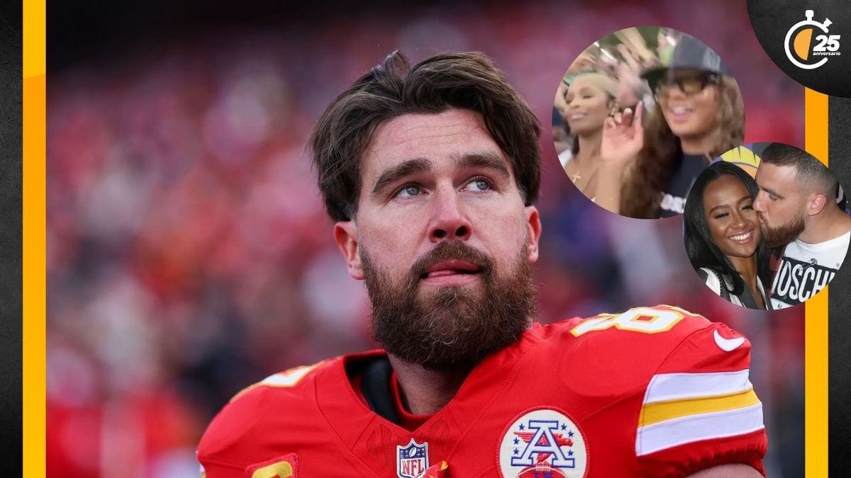 Captan a ex novia de Travis Kelce celebrando vitoria de los Eagles