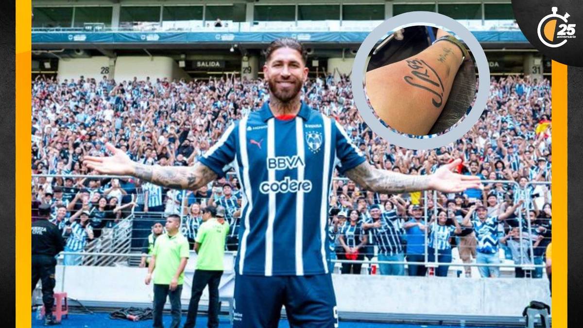Sergio Ramos firma brazo de fan de Rayados y este se hace un tatuaje