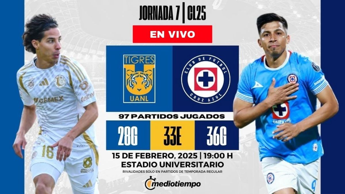 Dónde y a qué hora ver Tigres vs Cruz Azul EN VIVO J7 Clausura 2025